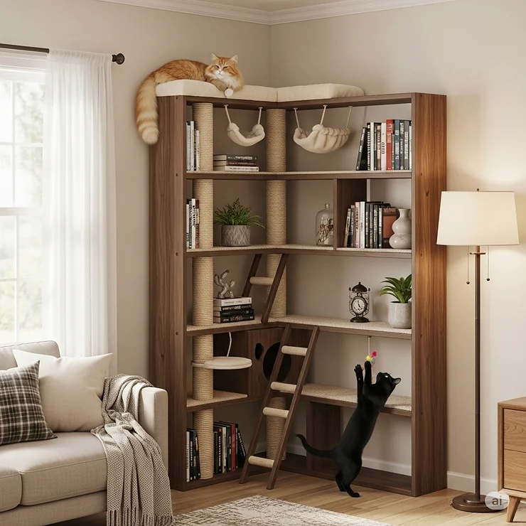 7 Best Bookshelf Cat Tree Designs That Transform Your Home in 2025 ...